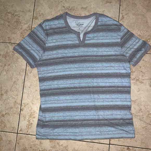 Lucky Brand | Shirts | Mens Light Blue And Grey Stripped Shirt | Poshmark
